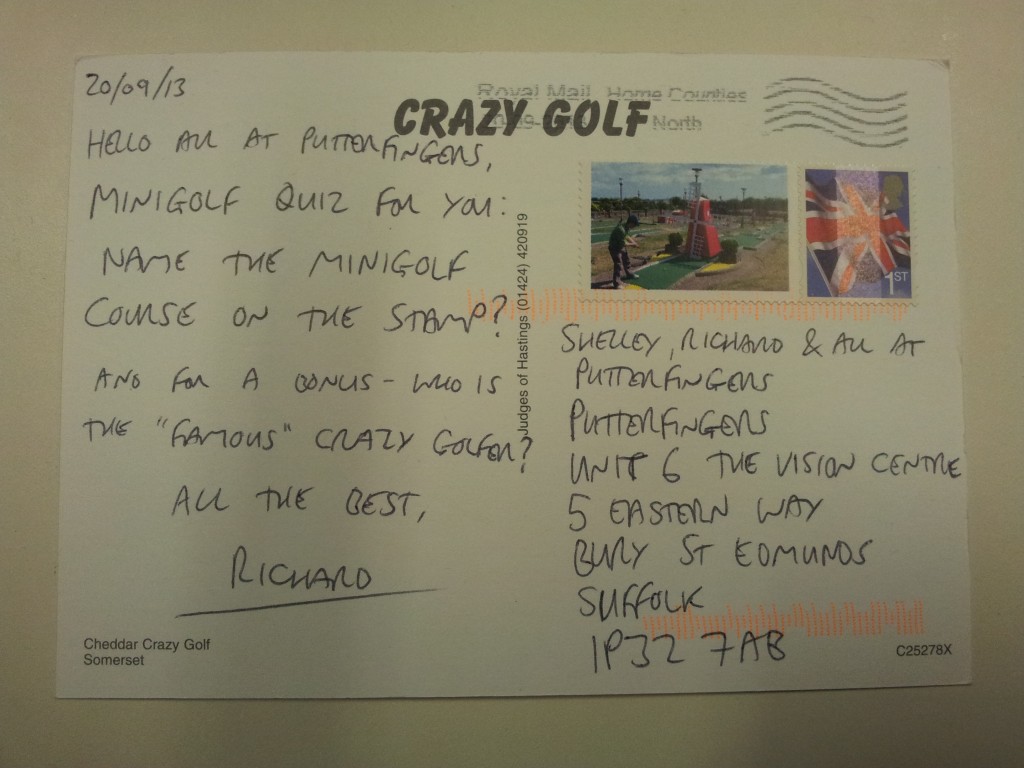 Greetings from Cheddar Crazy Golf | Crazy Golf Blog
